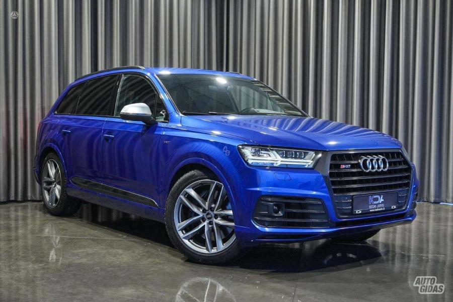 Zils Audi SQ7 2017 Marijampole, ar dzinēja tilpumu 4.00 L un nobraukumu 150 tūkst. km par 34450 €, foto 1 vietnē AUTOMOTO.COM.LV