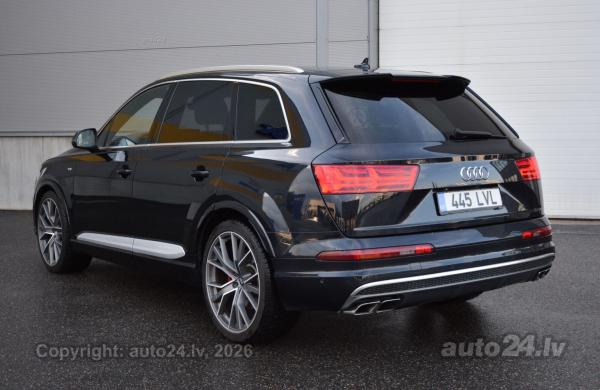 Blue Audi SQ7 2017 in Tallinn, with an engine capacity of 4.00 L and mileage of 190 thousand km for 33950 €, photo 4 on AUTOMOTO.COM.LV