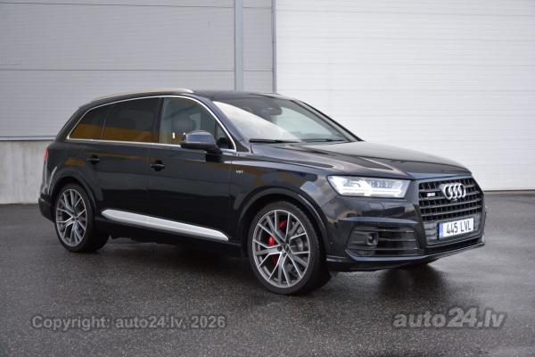 Blue Audi SQ7 2017 in Tallinn, with an engine capacity of 4.00 L and mileage of 190 thousand km for 33950 €, photo 7 on AUTOMOTO.COM.LV
