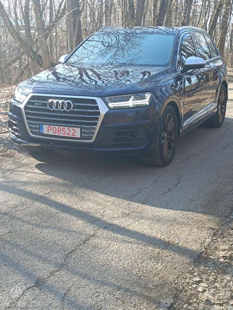 Синий Ауди SQ7 2018 в Каунас, объемом двигателя 3.96 л и пробегом 213 тыс. км за 24900 €, фото 3 на AUTOMOTO.COM.LV