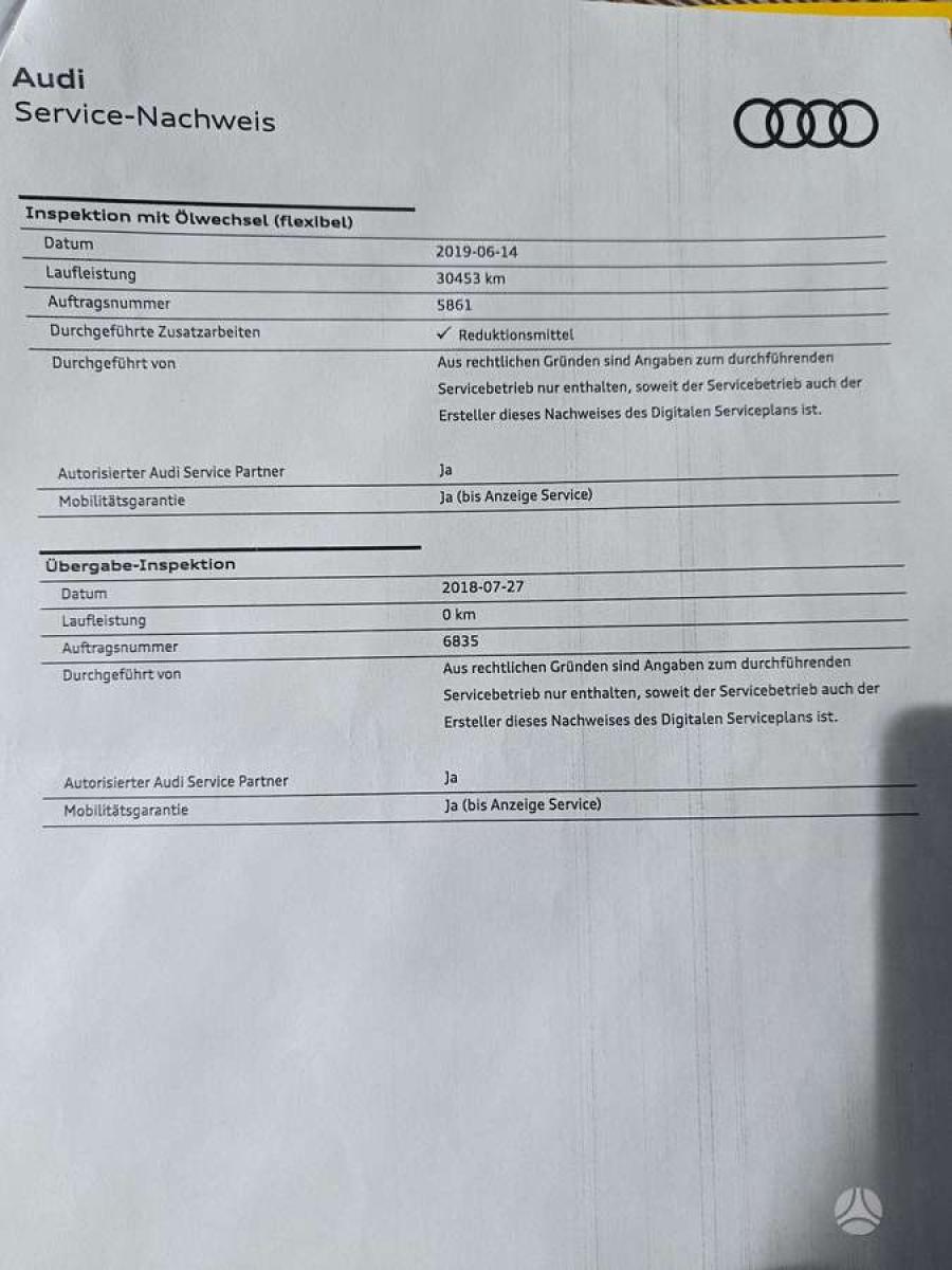 Синий Ауди SQ7 2018 в Каунас, объемом двигателя 3.96 л и пробегом 213 тыс. км за 24900 €, фото 37 на AUTOMOTO.COM.LV