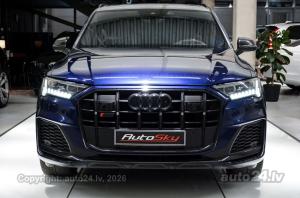 Blue Audi SQ7 2020 in Tallinn, with an engine capacity of 4.00 L and mileage of 135 thousand km for 69900 €, photo 2 on AUTOMOTO.COM.LV