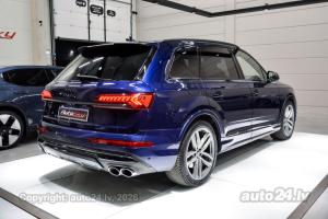 Blue Audi SQ7 2020 in Tallinn, with an engine capacity of 4.00 L and mileage of 135 thousand km for 69900 €, photo 4 on AUTOMOTO.COM.LV