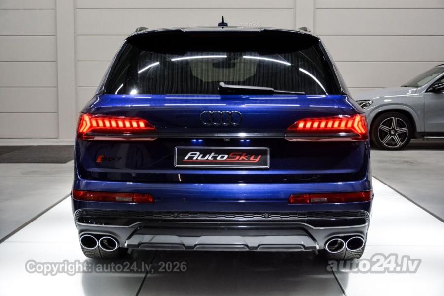 Blue Audi SQ7 2020 in Tallinn, with an engine capacity of 4.00 L and mileage of 135 thousand km for 69900 €, photo 5 on AUTOMOTO.COM.LV