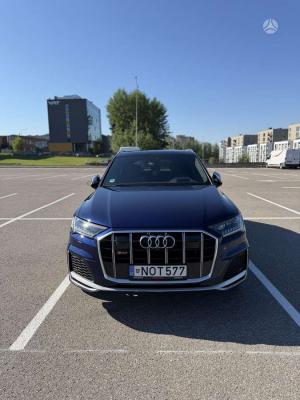 Blue Audi SQ7 2020 in Vilnius, with an engine capacity of 3.96 L and mileage of 109 thousand km for 52000 €, photo 3 on AUTOMOTO.COM.LV
