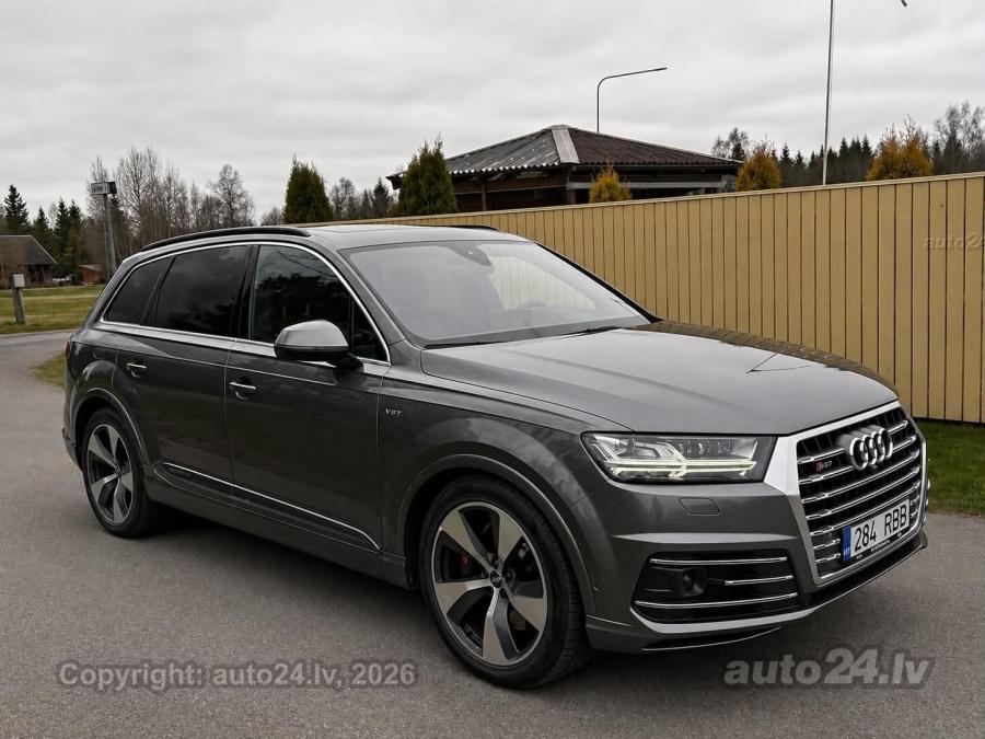 Pelēks Audi SQ7 2016 Tallina, ar dzinēja tilpumu 4.00 L un nobraukumu 338 tūkst. km par 24900 €, foto 5 vietnē AUTOMOTO.COM.LV