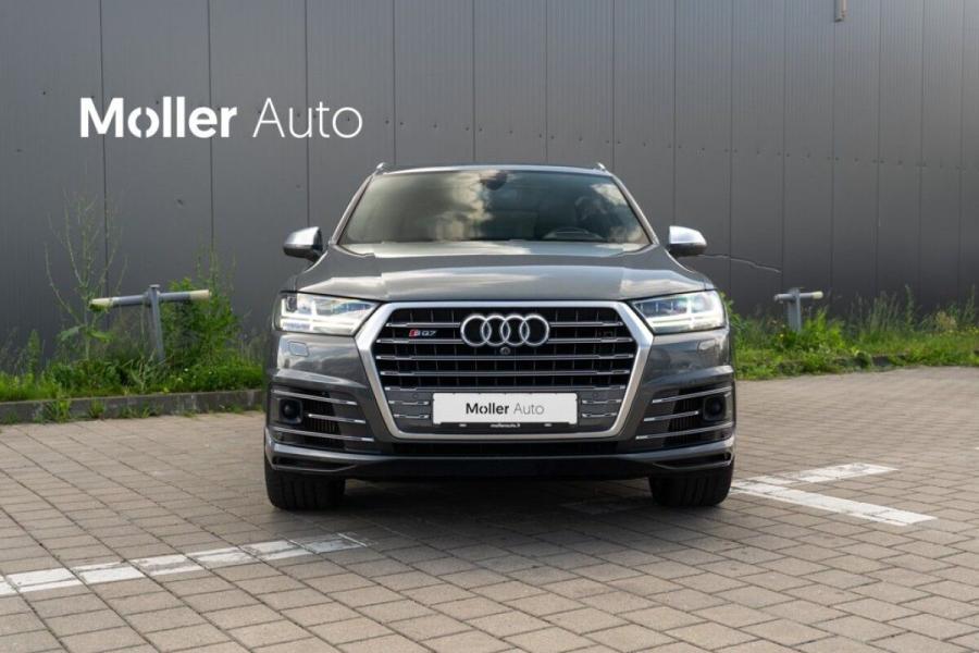 Pelēks Audi SQ7 2017 Viļņa, ar dzinēja tilpumu 4.00 L un nobraukumu 200 tūkst. km par 29950 €, foto 5 vietnē AUTOMOTO.COM.LV