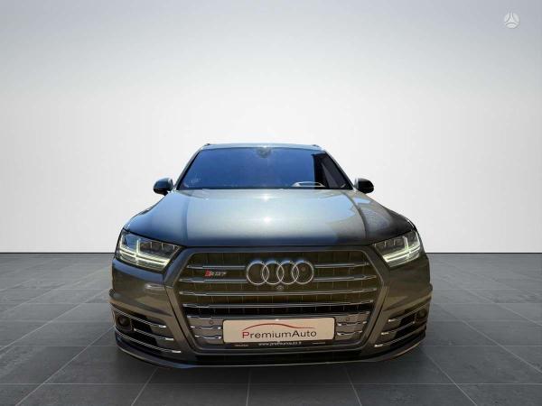 Grey Audi SQ7 2017 in Vilnius, with an engine capacity of 3.96 L and mileage of 214 thousand km for 35500 €, photo 2 on AUTOMOTO.COM.LV