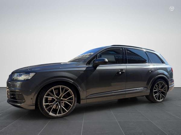 Grey Audi SQ7 2017 in Vilnius, with an engine capacity of 3.96 L and mileage of 214 thousand km for 35500 €, photo 8 on AUTOMOTO.COM.LV