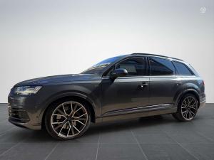 Grey Audi SQ7 2017 in Vilnius, with an engine capacity of 3.96 L and mileage of 214 thousand km for 35500 €, photo 9 on AUTOMOTO.COM.LV