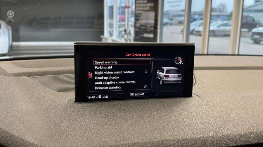 Pelēks Audi SQ7 2018 Rīga, ar dzinēja tilpumu 3.96 L un nobraukumu 169 tūkst. km par 34990 €, foto 31 vietnē AUTOMOTO.COM.LV