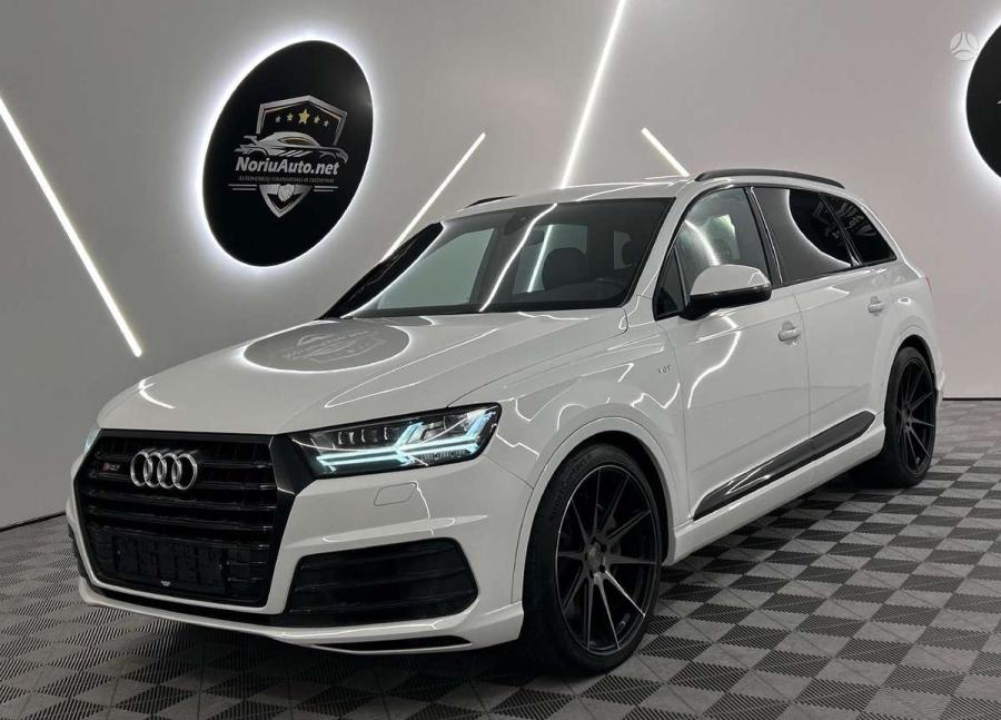 Balts Audi SQ7 2017 Marijampole, ar dzinēja tilpumu 3.96 L un nobraukumu 203 tūkst. km par 27999 €, foto 31 vietnē AUTOMOTO.COM.LV