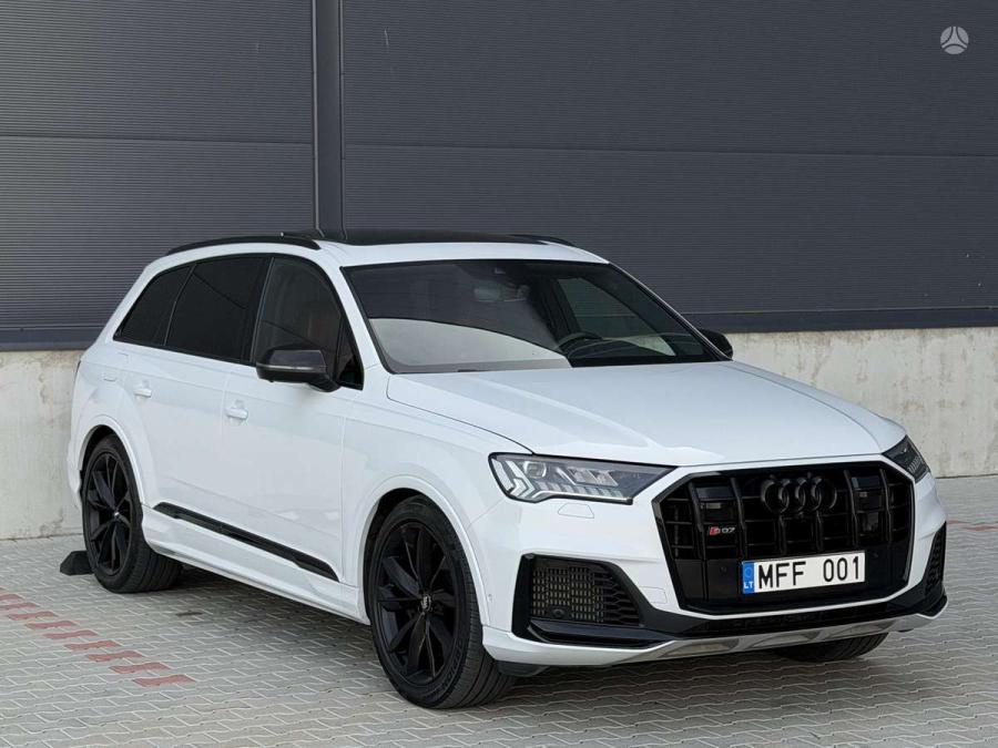 White Audi SQ7 2021 in Siauliai, with an engine capacity of 4.00 L and mileage of 64 thousand km for 58500 €, photo 28 on AUTOMOTO.COM.LV