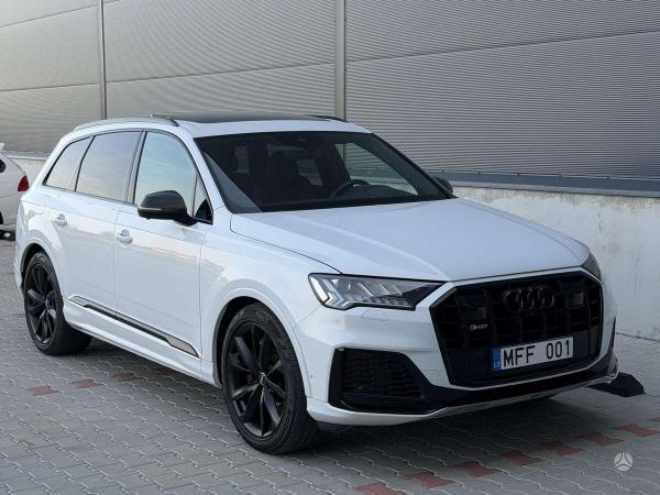 Audi SQ7 2021 in Siauliai on AUTOMOTO.COM.LV White Audi SQ7 2021 in Siauliai, with an engine capacity of 4.00 L and mileage of 65 thousand km for 57800 €, photo 3 on AUTOMOTO.COM.LV