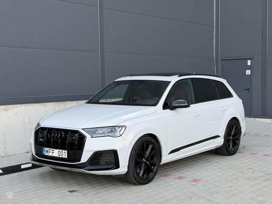 White Audi SQ7 2021 in Siauliai, with an engine capacity of 4.00 L and mileage of 65 thousand km for 57800 €, photo 32 on AUTOMOTO.COM.LV