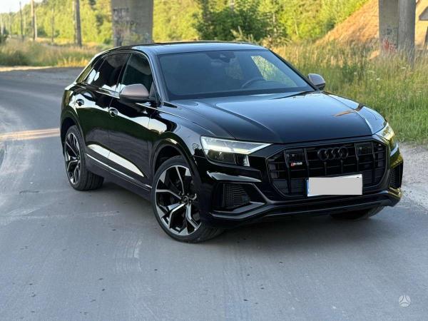Black Audi SQ8 2020 in Vilnius, with an engine capacity of 3.96 L and mileage of 200 thousand km for 47500 €, photo 10 on AUTOMOTO.COM.LV