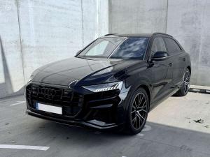 Black Audi SQ8 2020 in Vilnius, with an engine capacity of 4.00 L and mileage of 122 thousand km for 69000 €, photo 6 on AUTOMOTO.COM.LV