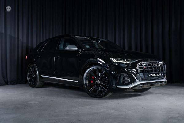 Black Audi SQ8 2023 in Vilnius, with an engine capacity of 4.00 L and mileage of 73 thousand km for 75000 €, photo 3 on AUTOMOTO.COM.LV