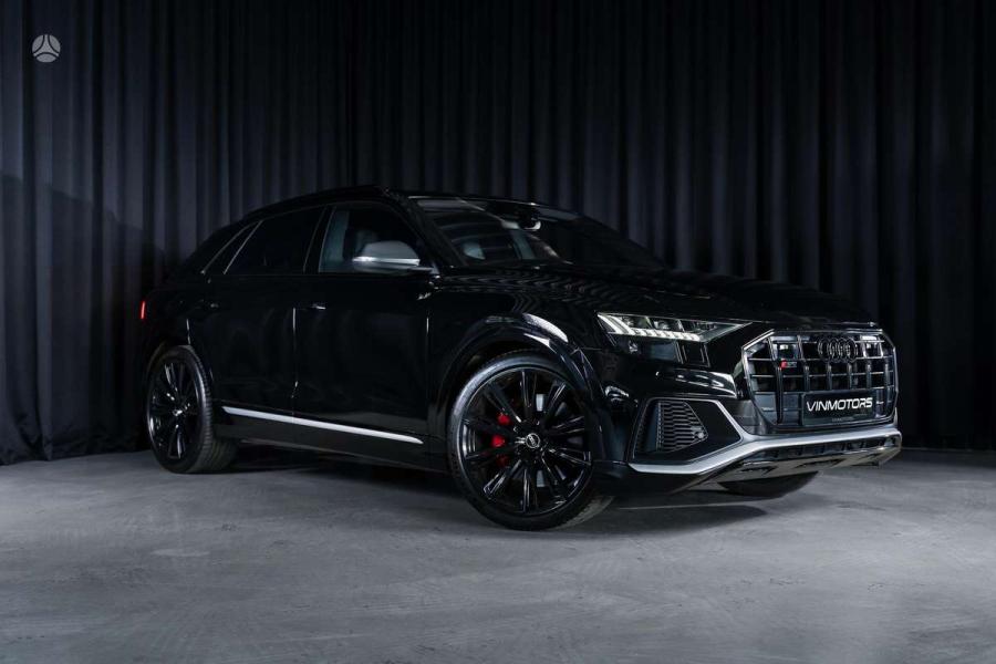 Black Audi SQ8 2023 in Vilnius, with an engine capacity of 4.00 L and mileage of 73 thousand km for 75000 €, photo 4 on AUTOMOTO.COM.LV