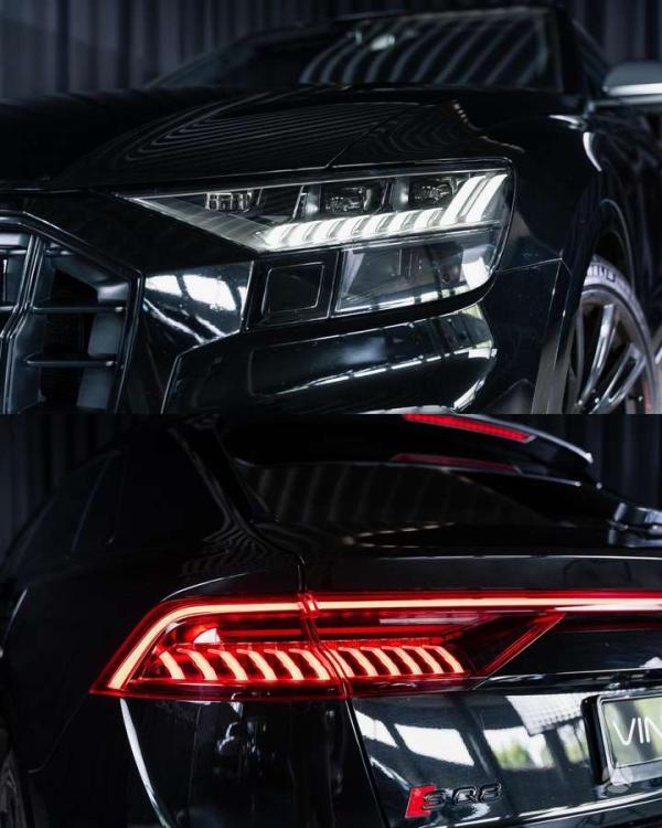Black Audi SQ8 2023 in Vilnius, with an engine capacity of 4.00 L and mileage of 73 thousand km for 75000 €, photo 7 on AUTOMOTO.COM.LV