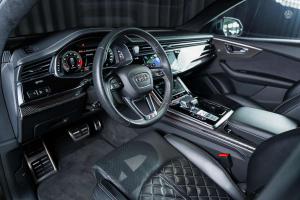 Black Audi SQ8 2023 in Vilnius, with an engine capacity of 4.00 L and mileage of 73 thousand km for 75000 €, photo 19 on AUTOMOTO.COM.LV