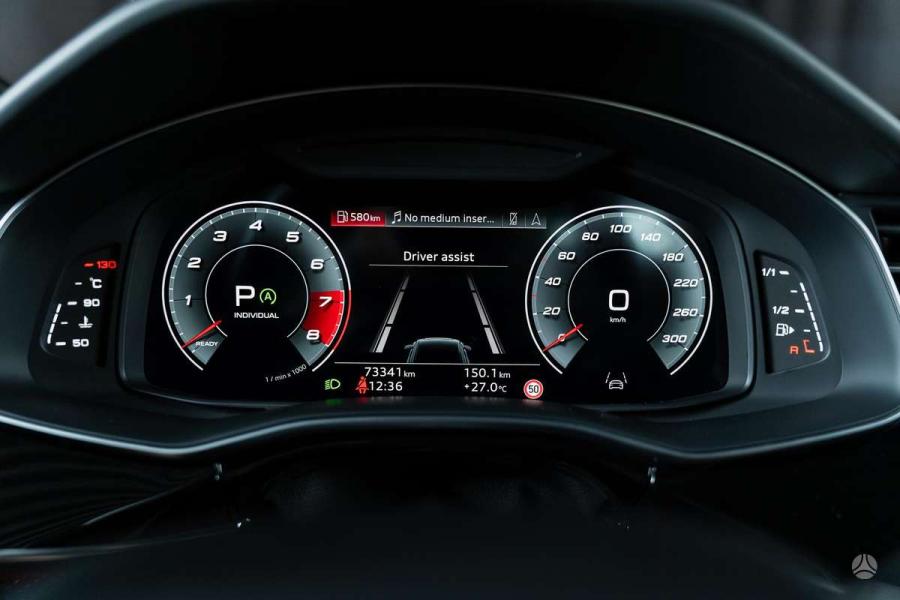 Black Audi SQ8 2023 in Vilnius, with an engine capacity of 4.00 L and mileage of 73 thousand km for 75000 €, photo 21 on AUTOMOTO.COM.LV