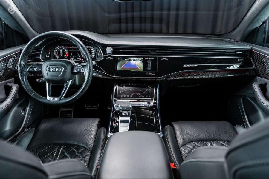 Black Audi SQ8 2023 in Vilnius, with an engine capacity of 4.00 L and mileage of 73 thousand km for 75000 €, photo 23 on AUTOMOTO.COM.LV