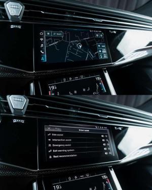 Black Audi SQ8 2023 in Vilnius, with an engine capacity of 4.00 L and mileage of 73 thousand km for 75000 €, photo 24 on AUTOMOTO.COM.LV