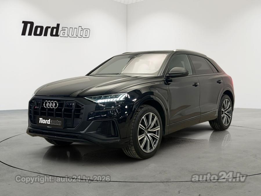 Black Audi SQ8 2020 in Tallinn, with an engine capacity of 4.00 L and mileage of 74 thousand km for 69900 €, photo 1 on AUTOMOTO.COM.LV