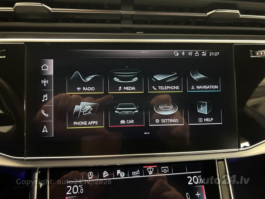 Black Audi SQ8 2020 in Tallinn, with an engine capacity of 4.00 L and mileage of 74 thousand km for 69900 €, photo 19 on AUTOMOTO.COM.LV