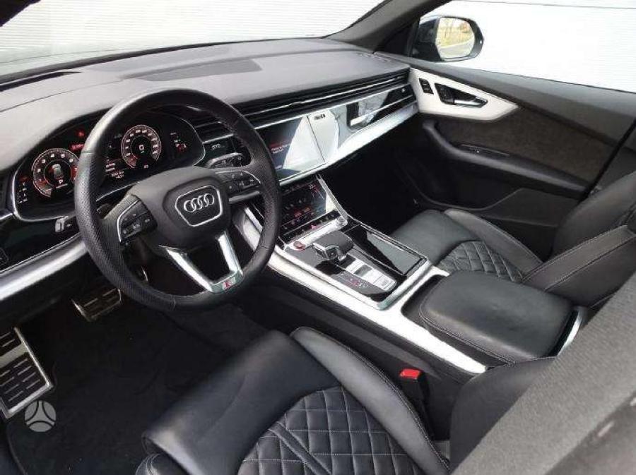 Black Audi SQ8 2021 in Vilnius, with an engine capacity of 4.00 L and mileage of 94 thousand km for 69000 €, photo 4 on AUTOMOTO.COM.LV