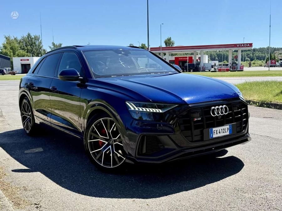 Zils Audi SQ8 2019 Tauragė, ar dzinēja tilpumu 3.96 L un nobraukumu 210 tūkst. km par 49000 €, foto 7 vietnē AUTOMOTO.COM.LV