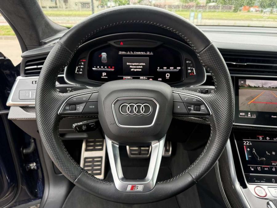 Zils Audi SQ8 2019 Tauragė, ar dzinēja tilpumu 3.96 L un nobraukumu 210 tūkst. km par 49000 €, foto 24 vietnē AUTOMOTO.COM.LV