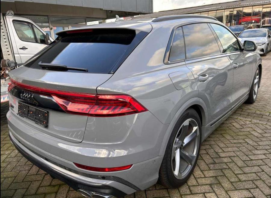 Grey Audi SQ8 2023 in Klaipeda, with an engine capacity of 4.00 L and mileage of 36 thousand km for 31000 €, photo 1 on AUTOMOTO.COM.LV