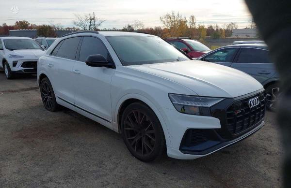White Audi SQ8 2021 in Vilnius, with an engine capacity of 4.00 L and mileage of 116 thousand km for 37700 €, photo 1 on AUTOMOTO.COM.LV