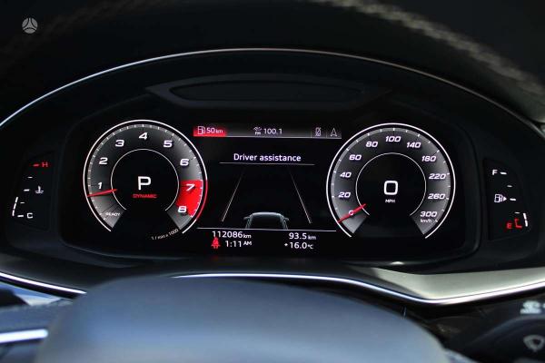 White Audi SQ8 2021 in Vilnius, with an engine capacity of 4.00 L and mileage of 112 thousand km for 52800 €, photo 8 on AUTOMOTO.COM.LV