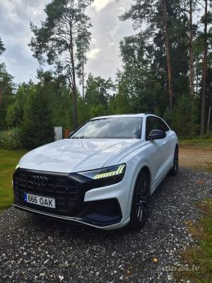 White Audi SQ8 2022 in Tallinn, with an engine capacity of 4.00 L and mileage of 56 thousand km for 72000 €, photo  on AUTOMOTO.COM.LV