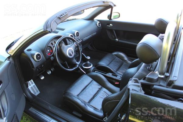 Black Audi TT 2001 in Liepaja, with an engine capacity of 1.80 L and mileage of 278 thousand km for 6300 €, photo 9 on AUTOMOTO.COM.LV