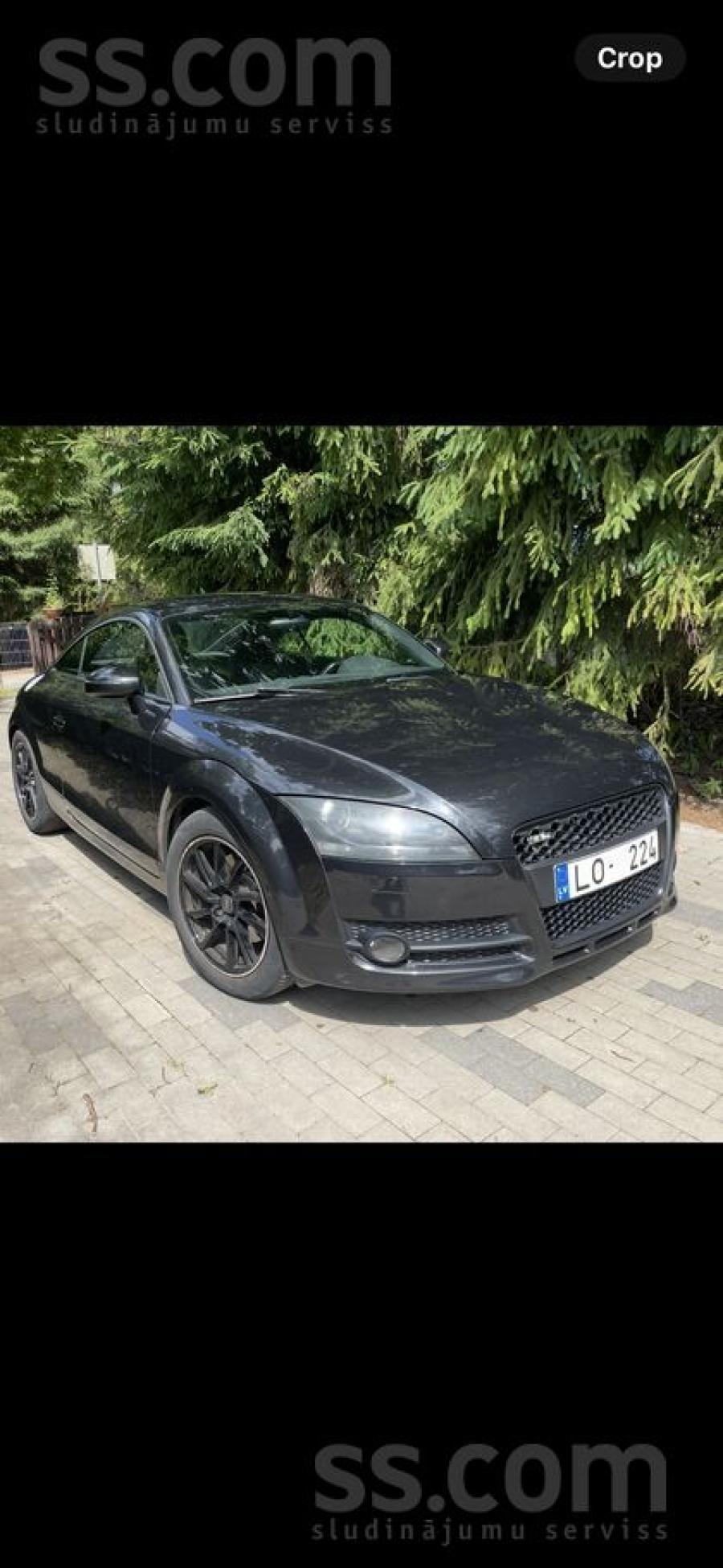 Black Audi TT 2007 in Riga, with an engine capacity of 2.00 L and mileage of 264 thousand km for 6450 €, photo 1 on AUTOMOTO.COM.LV