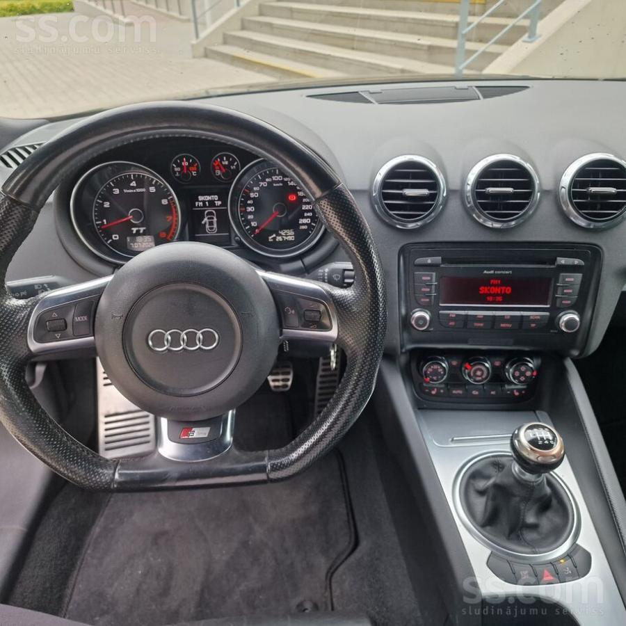 Black Audi TT 2008 in Riga, with an engine capacity of 2.00 L and mileage of 260 thousand km for 8300 €, photo 9 on AUTOMOTO.COM.LV