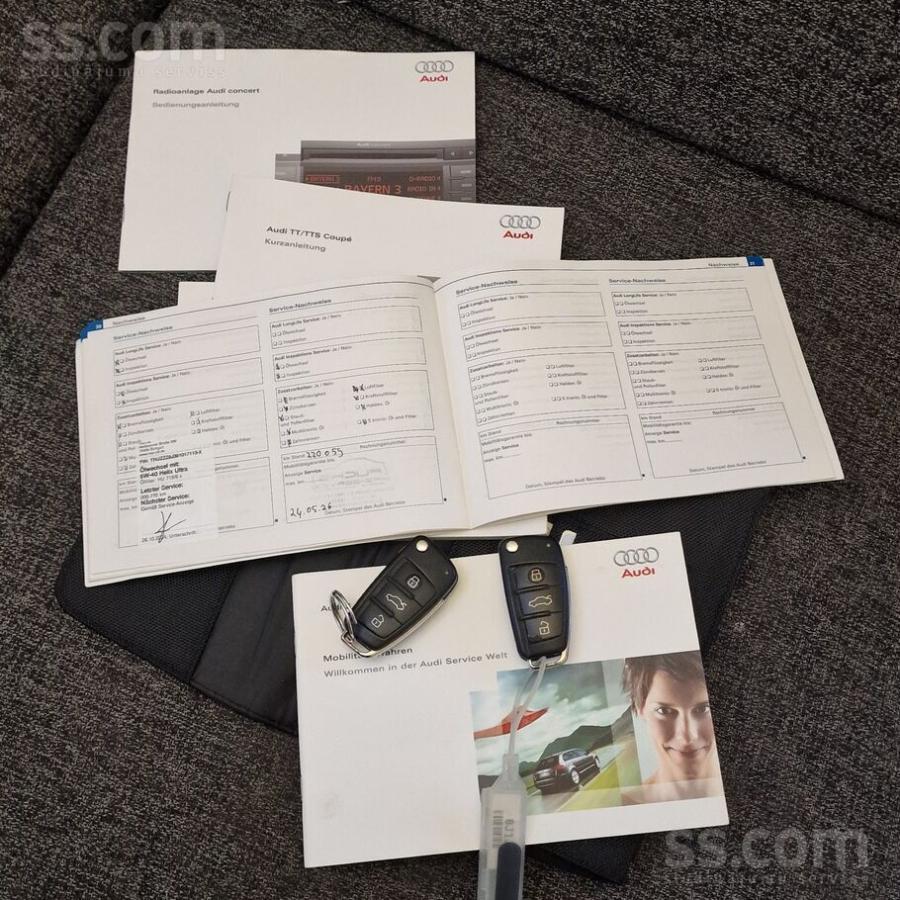 Black Audi TT 2008 in Riga, with an engine capacity of 2.00 L and mileage of 260 thousand km for 8300 €, photo 14 on AUTOMOTO.COM.LV