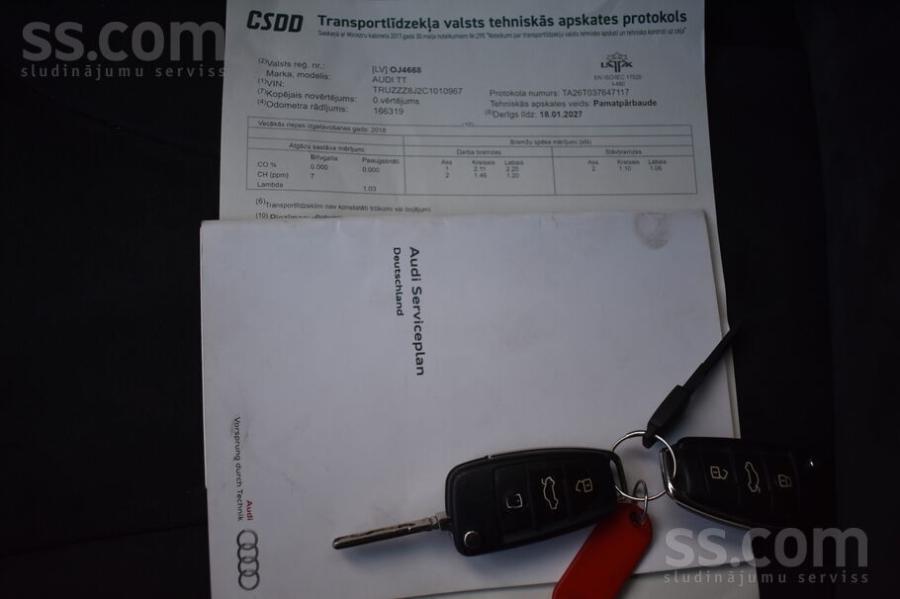 Черный Ауди ТТ 2012 в Талси, объемом двигателя 1.80 л и пробегом 166 тыс. км за 8700 €, фото 22 на AUTOMOTO.COM.LV