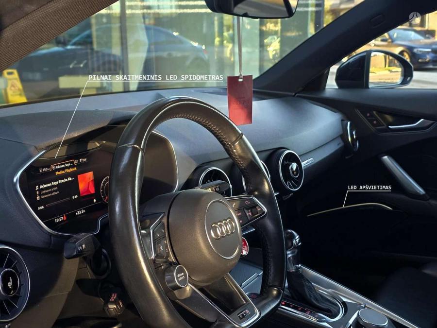 Black Audi TT 2016 in Vilnius, with an engine capacity of 2.00 L and mileage of 129 thousand km for 21900 €, photo 9 on AUTOMOTO.COM.LV