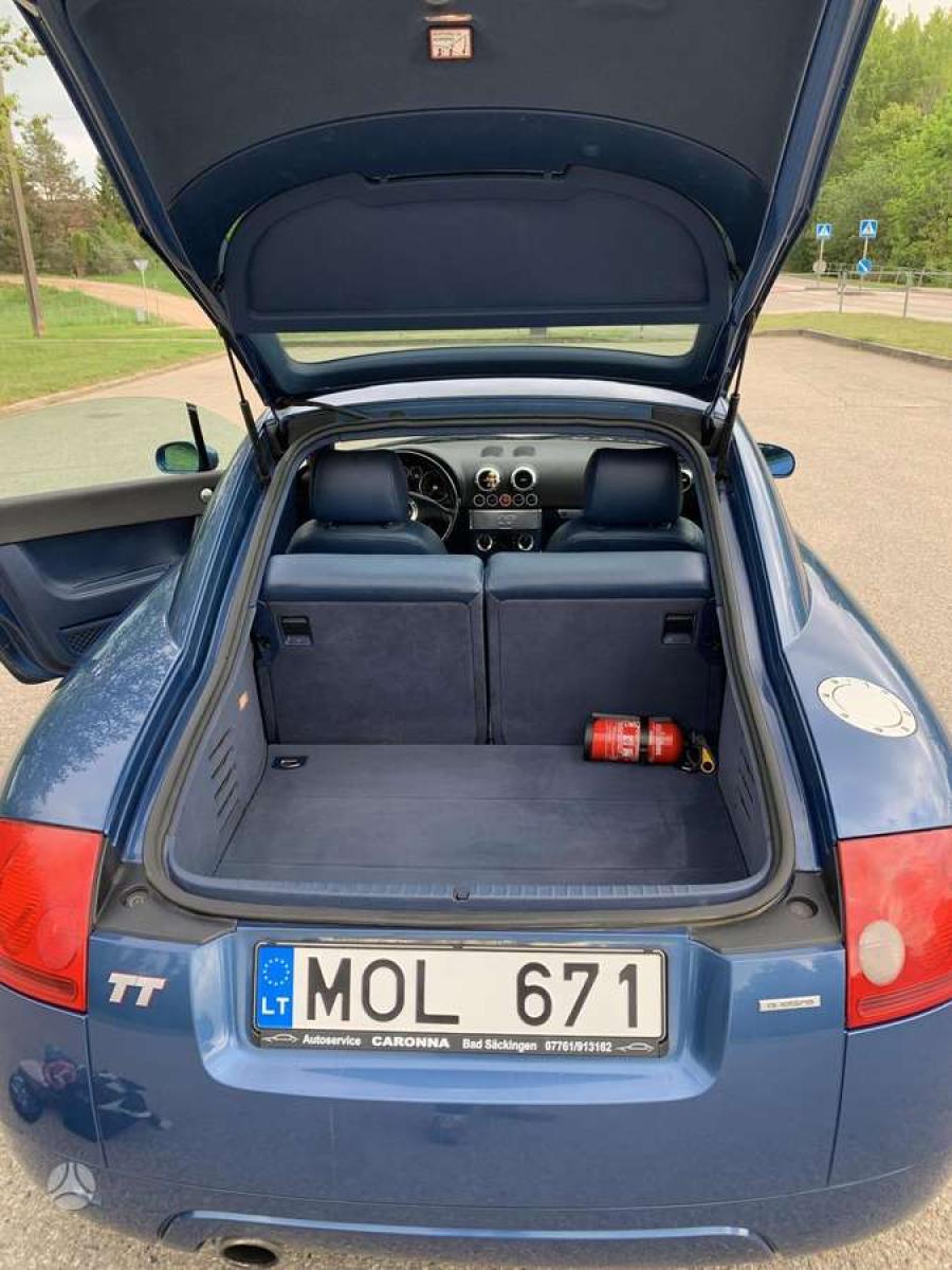Blue Audi TT 2000 in Utena, with an engine capacity of 1.78 L and mileage of 255 thousand km for 3750 €, photo 13 on AUTOMOTO.COM.LV
