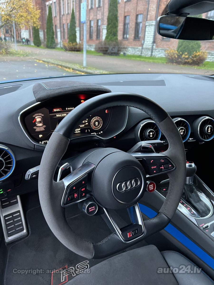 Blue Audi TT 2019 in Tallinn, with an engine capacity of 2.50 L and mileage of 64 thousand km for 53000 €, photo 15 on AUTOMOTO.COM.LV