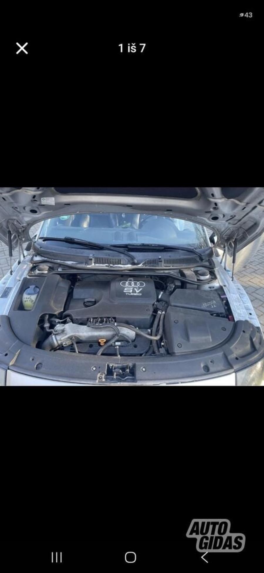 Audi TT 2000 in Taurage, with an engine capacity of 1.80 L and mileage of 320 thousand km for 2600 €, photo 6 on AUTOMOTO.COM.LV