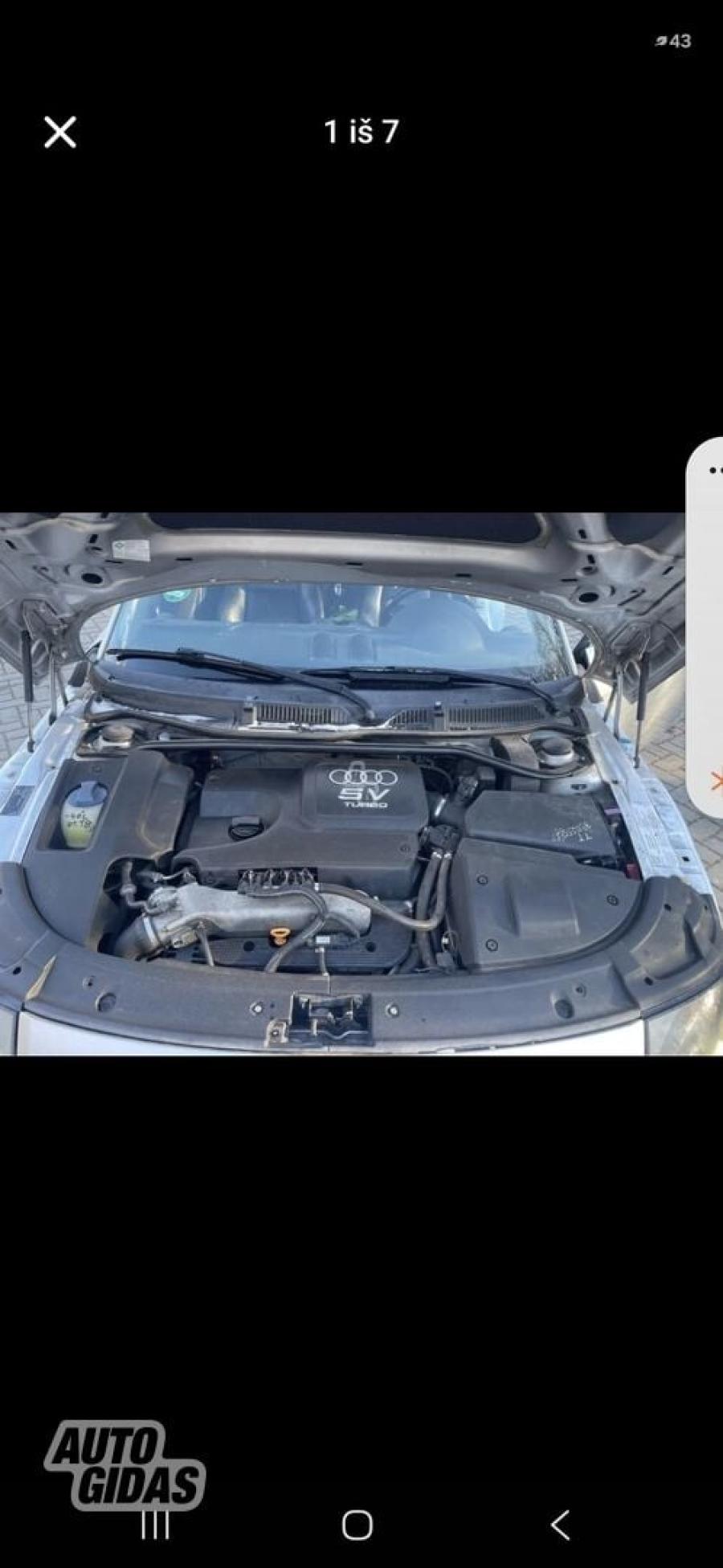 Audi TT 2000 in Taurage, with an engine capacity of 1.80 L and mileage of 320 thousand km for 2600 €, photo 8 on AUTOMOTO.COM.LV