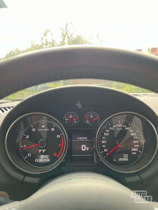 Pelēks Audi TT 2009 Viļņa, ar dzinēja tilpumu 2.00 L un nobraukumu 126 tūkst. km par 9000 €, foto 8 vietnē AUTOMOTO.COM.LV