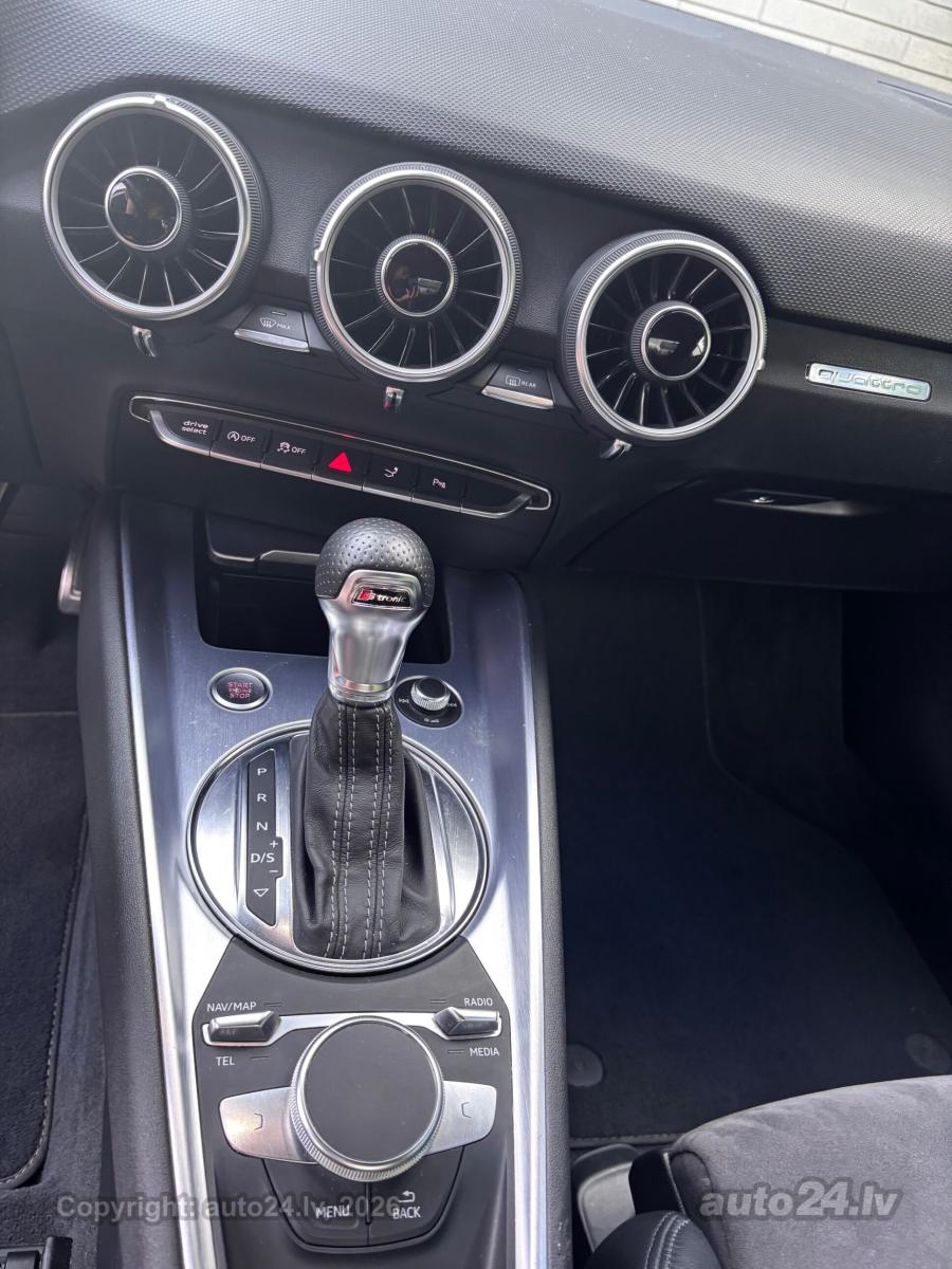 Grey Audi TT 2016 in Tallinn, with an engine capacity of 2.00 L and mileage of 123 thousand km for 22500 €, photo 8 on AUTOMOTO.COM.LV