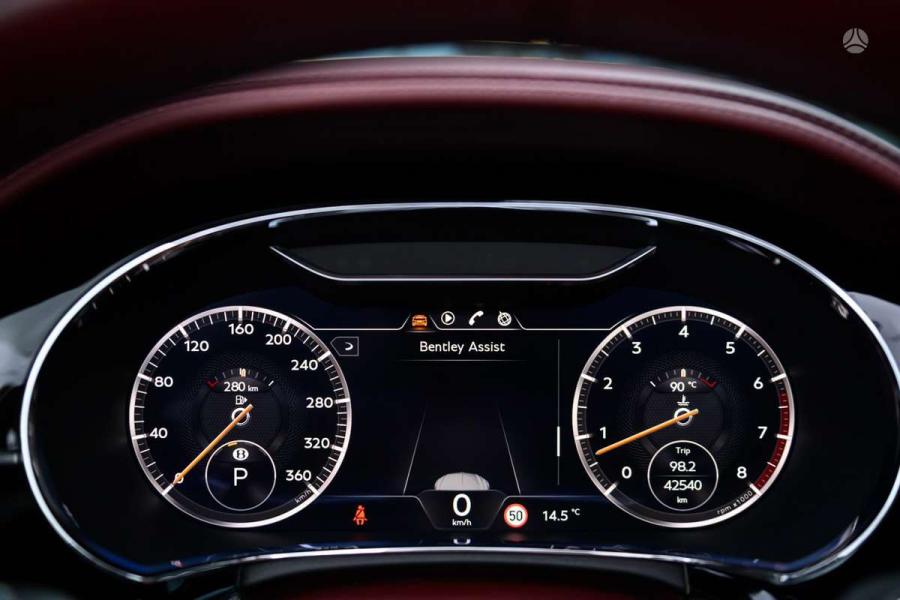 Black Bentley Continental 2020 in Vilnius, with an engine capacity of 5.95 L and mileage of 43 thousand km for 173000 €, photo 21 on AUTOMOTO.COM.LV